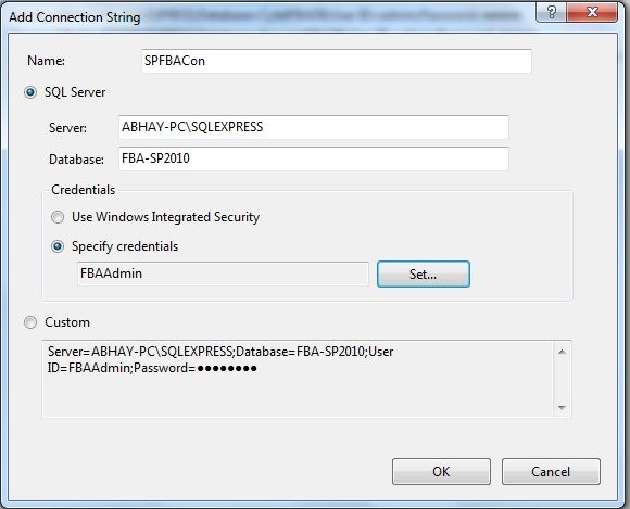 Forms-Based Authentication (FBA) Configuration in SharePoint